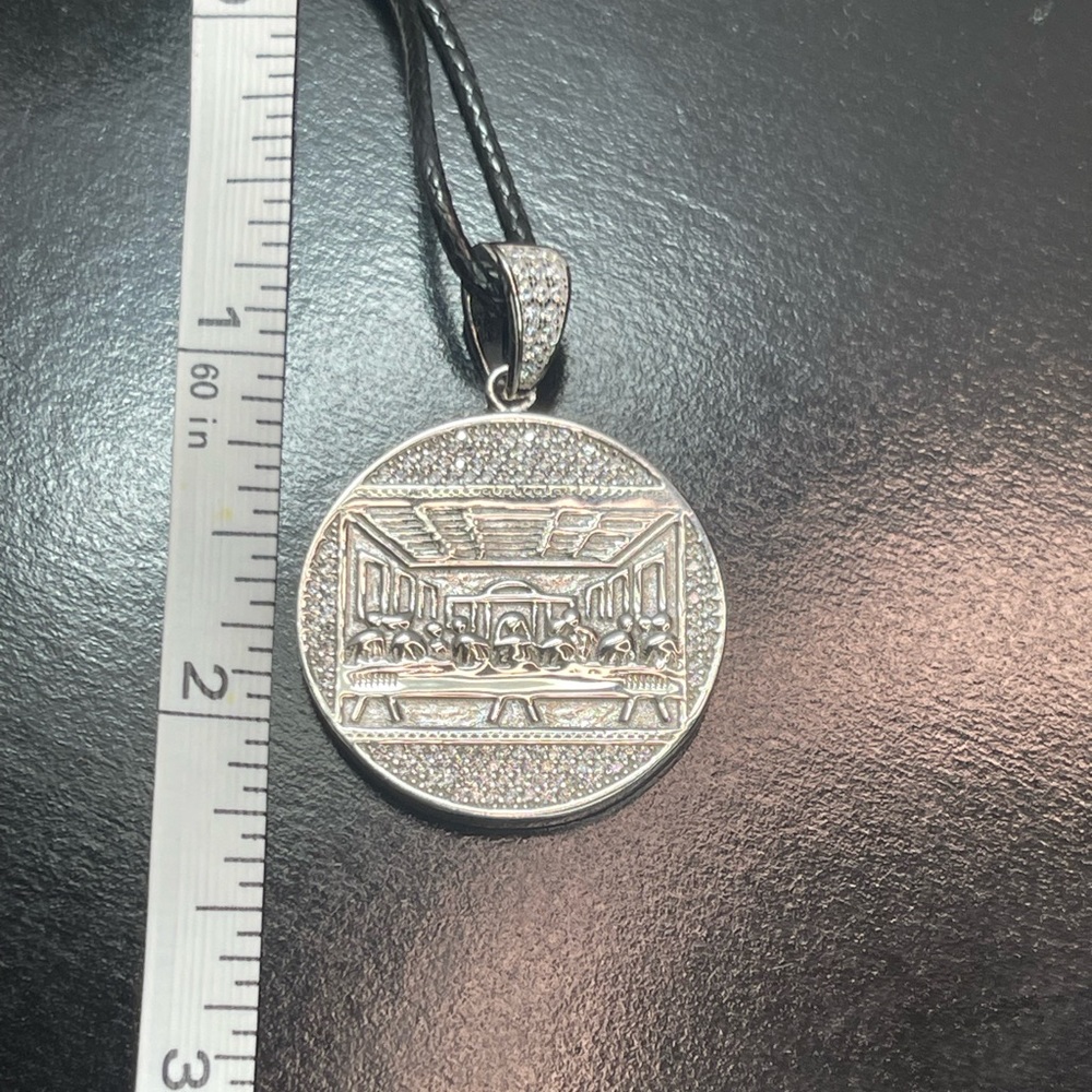 Sterling Silver Last Supper Pendant - Gem